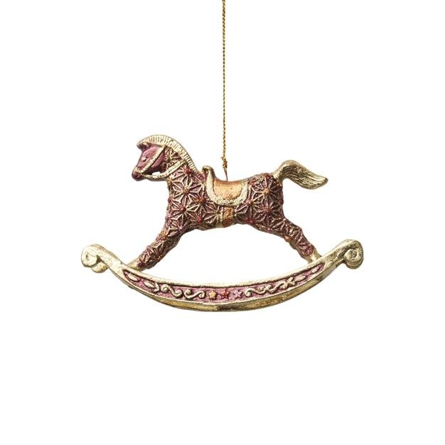 1 stk. Gyngehest m/ophæng - Jul med Lauvring - Bæklund Design ApS