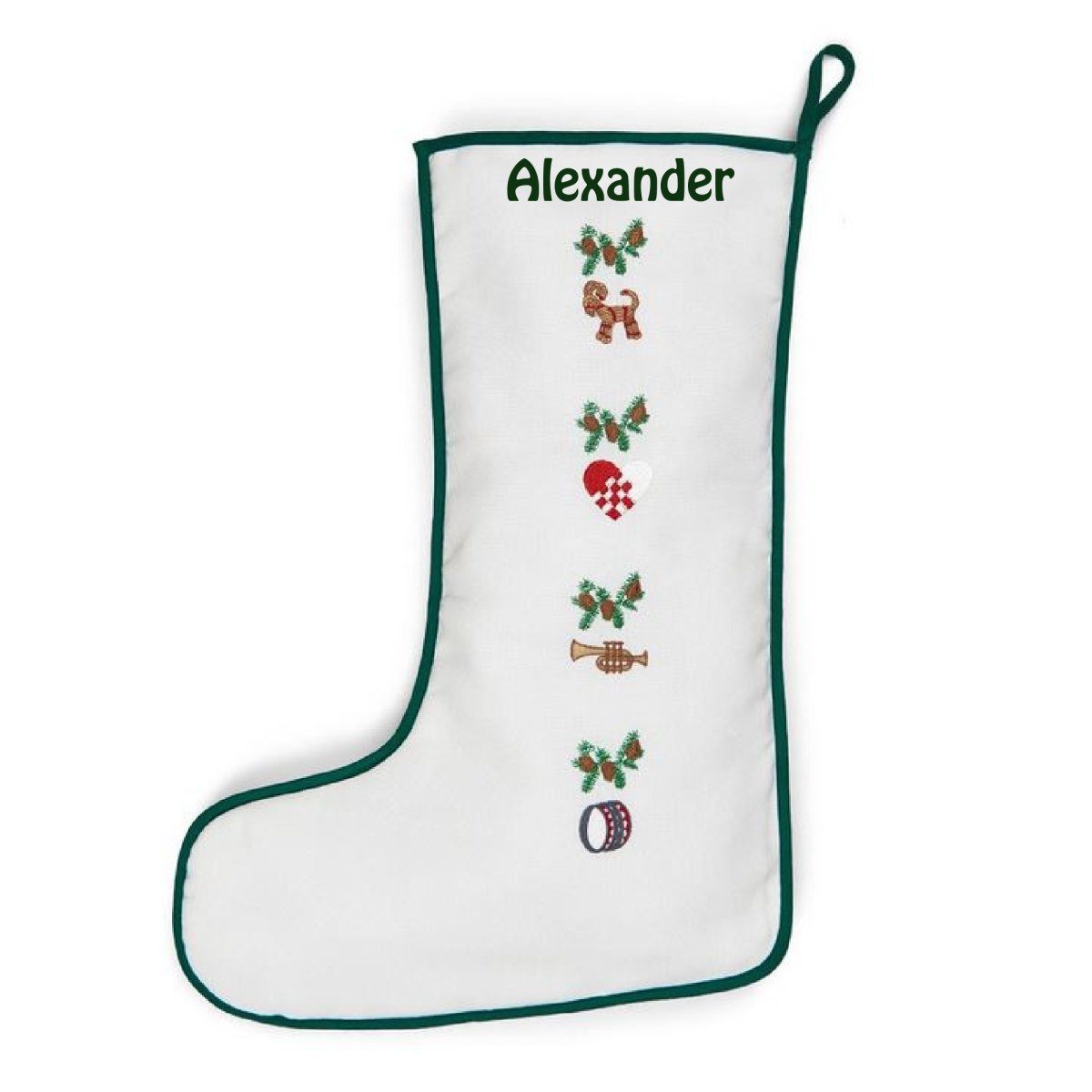 Julesok med klassiske julemotiver-med/uden navn - Julesokker med navn ...